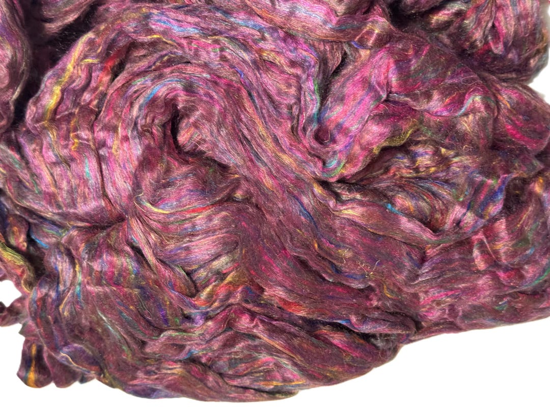 Sari Silk Roving Sliver, Tops, Mixed Media Felting Spinning Paper ...