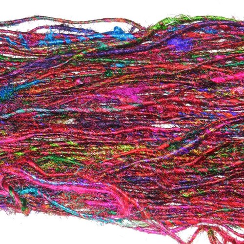 Recycled Sari Silk Yarn Multicolor 100 Grams - Etsy