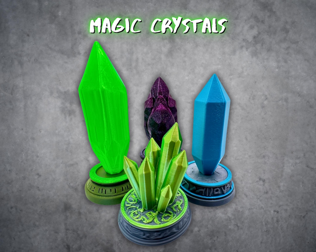 Magic Crystal Terrain Set – 3D Printed Fantasy Tokens for Dnd ...