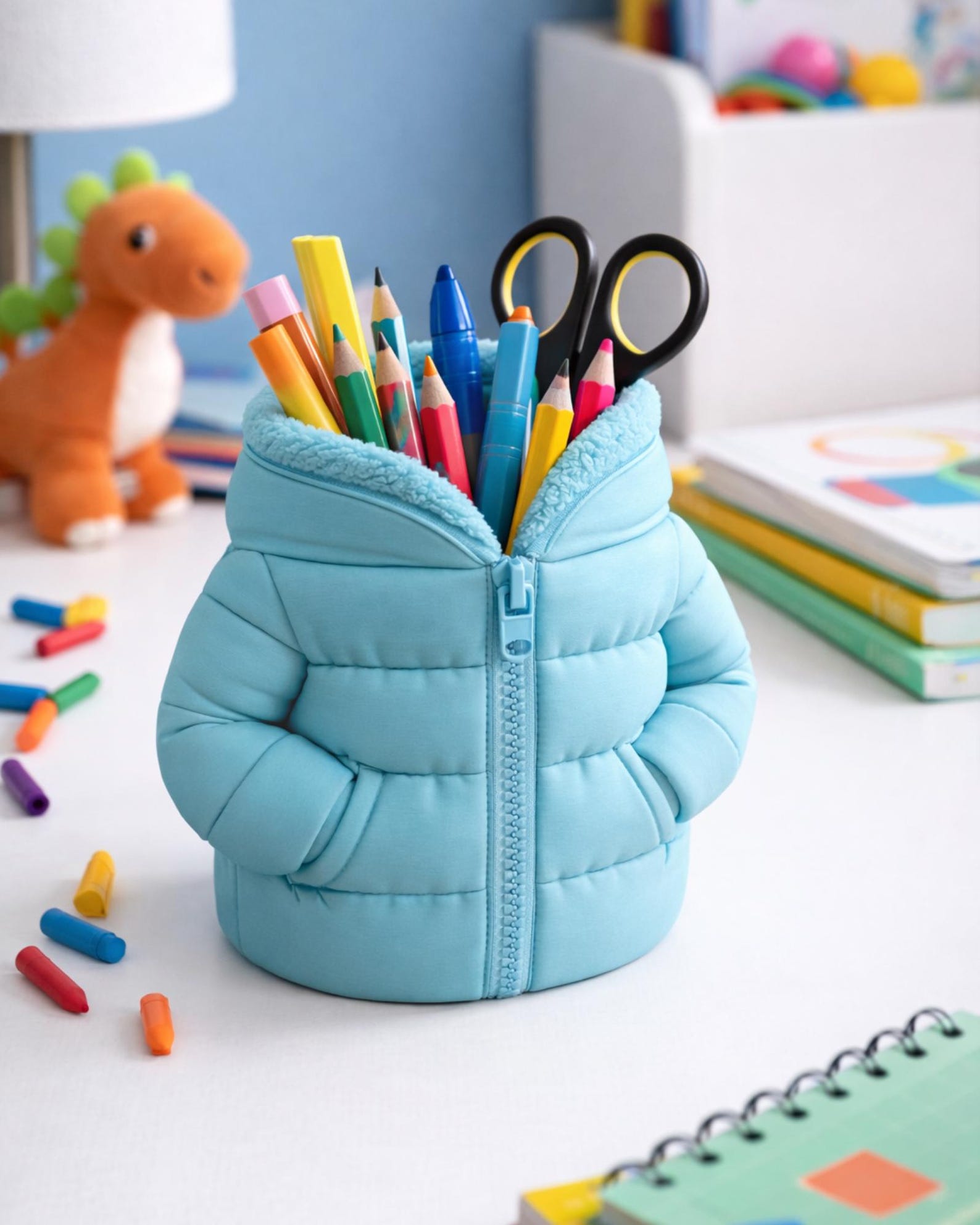 Puffer Jacket Desk Organizer | Winter Coat Pen Holder | Cute Office ...