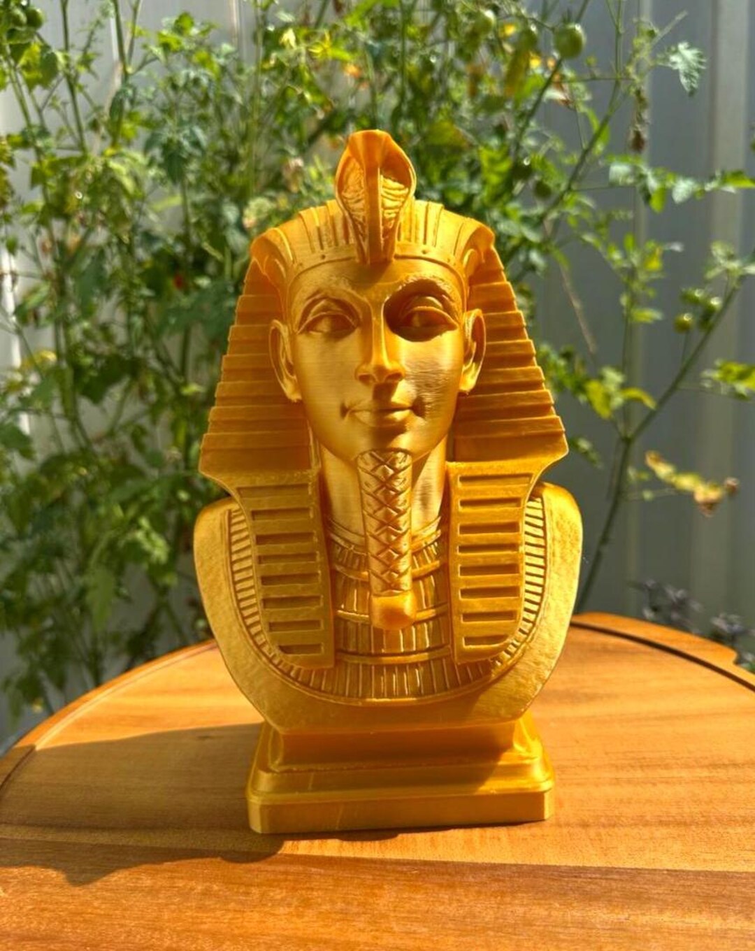 Golden Pharaoh Bust: 3D Printed Ancient Egypt Decor - Etsy