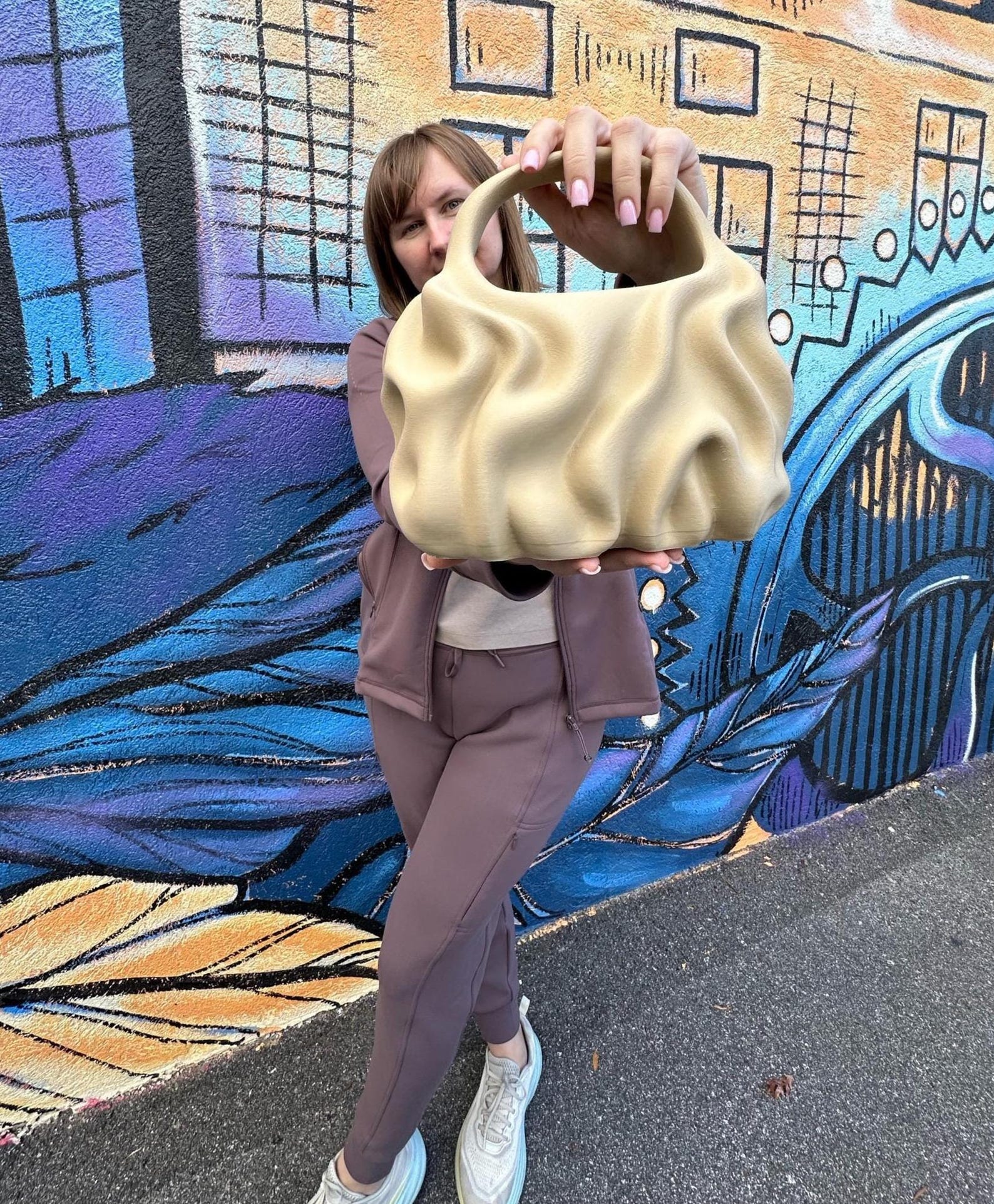 Wavy Sculptural Handbag – 3D Printed Art Purse for Women – Unique ...