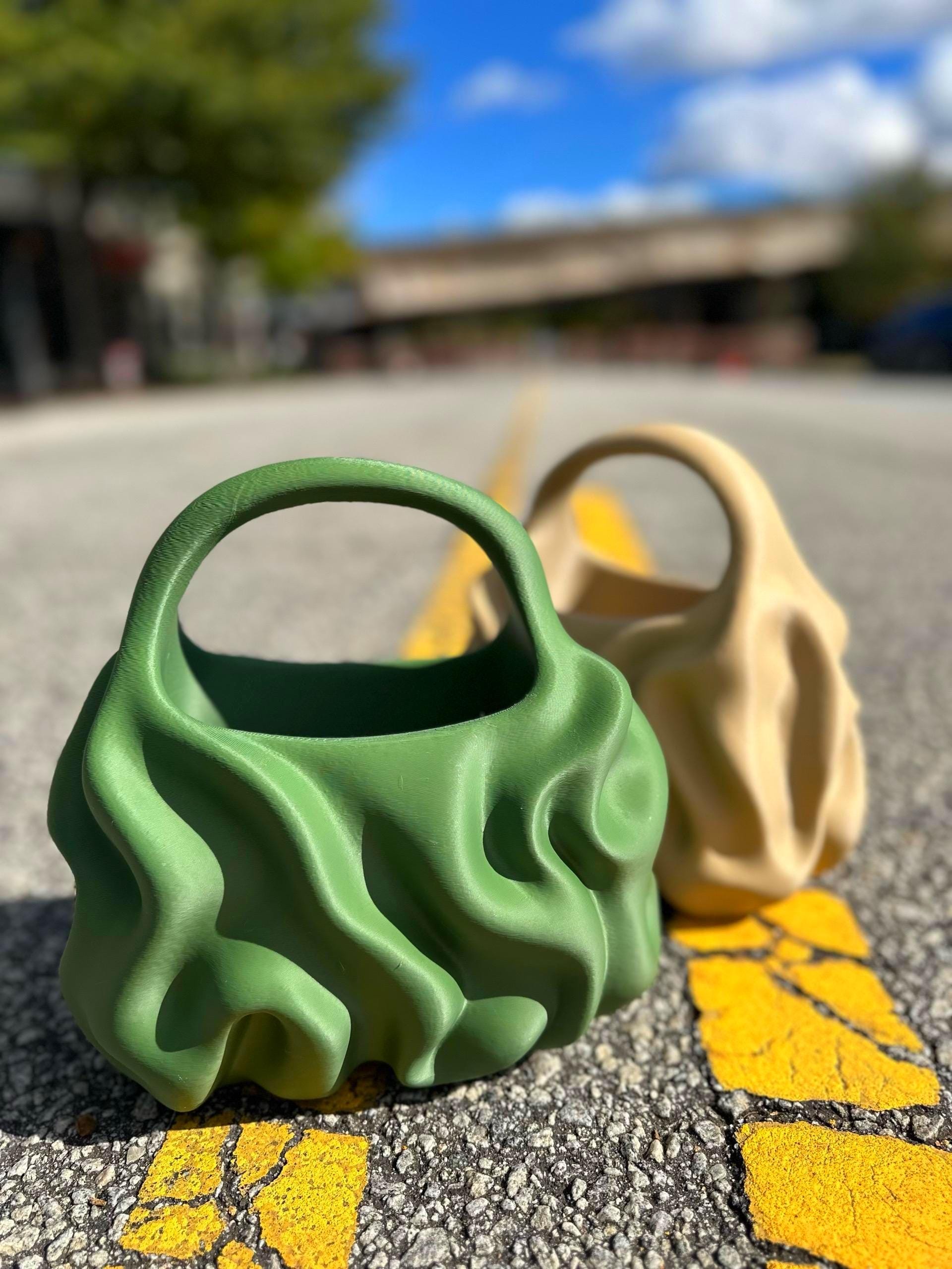 3D Printed Wavy Handbag – Sculptural Statement Bag – Unique Designer ...