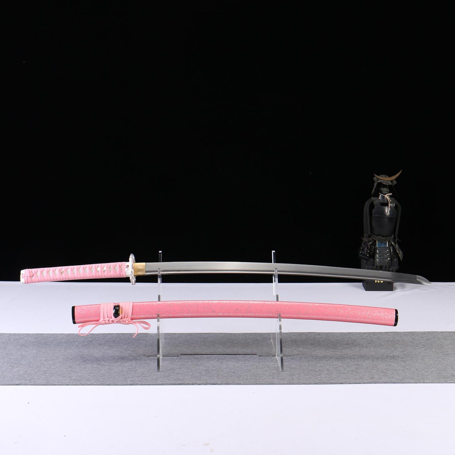 Hand-forged Pink Katana With Sakura Tsuba: 1065 Manganese Steel Cosplay ...