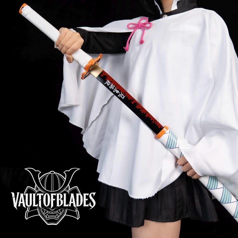 Rengoku Katana Replica – Demon Slayer Flame Sword Cosplay Prop - Etsy