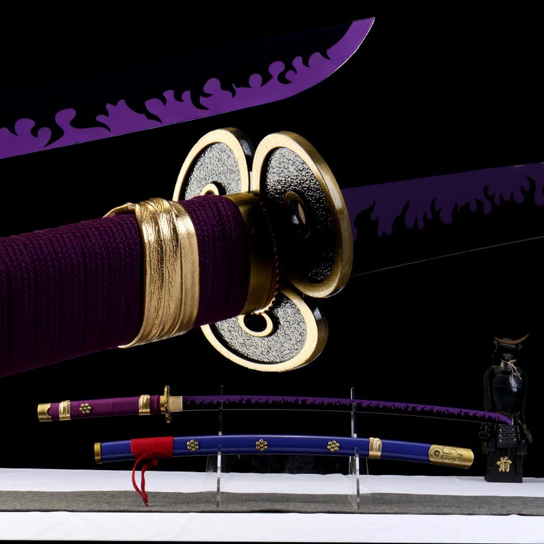 Handmade Enma Katana, Roronoa Zoro Sword, 1045 Carbon Steel Steel ...