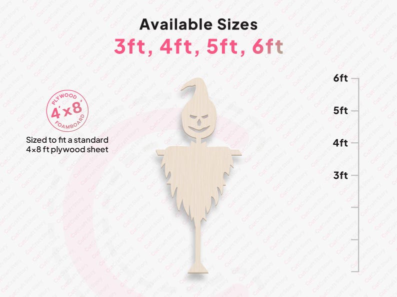 Scarecrow Silhouette Template | Printable Halloween Yard Art | DIY ...
