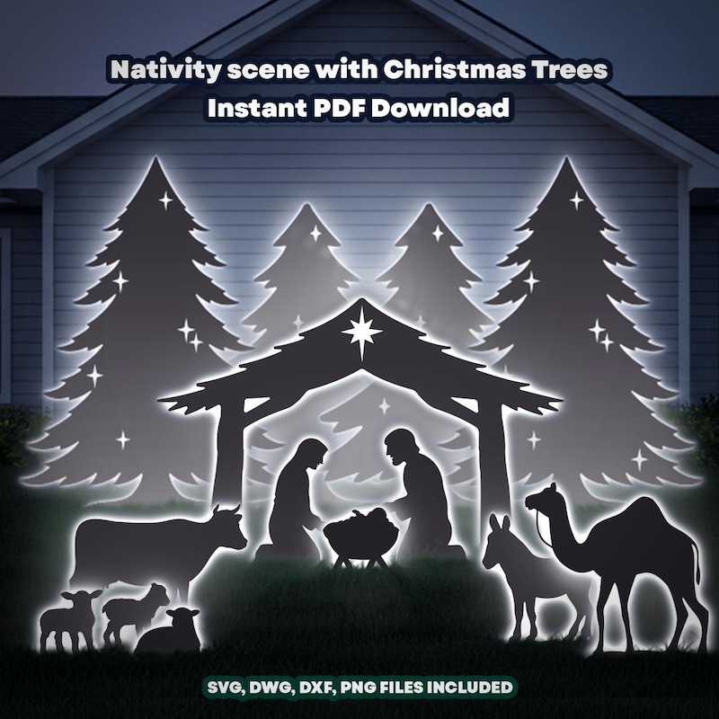 Plywood Nativity Scene Cutout Pattern - Etsy