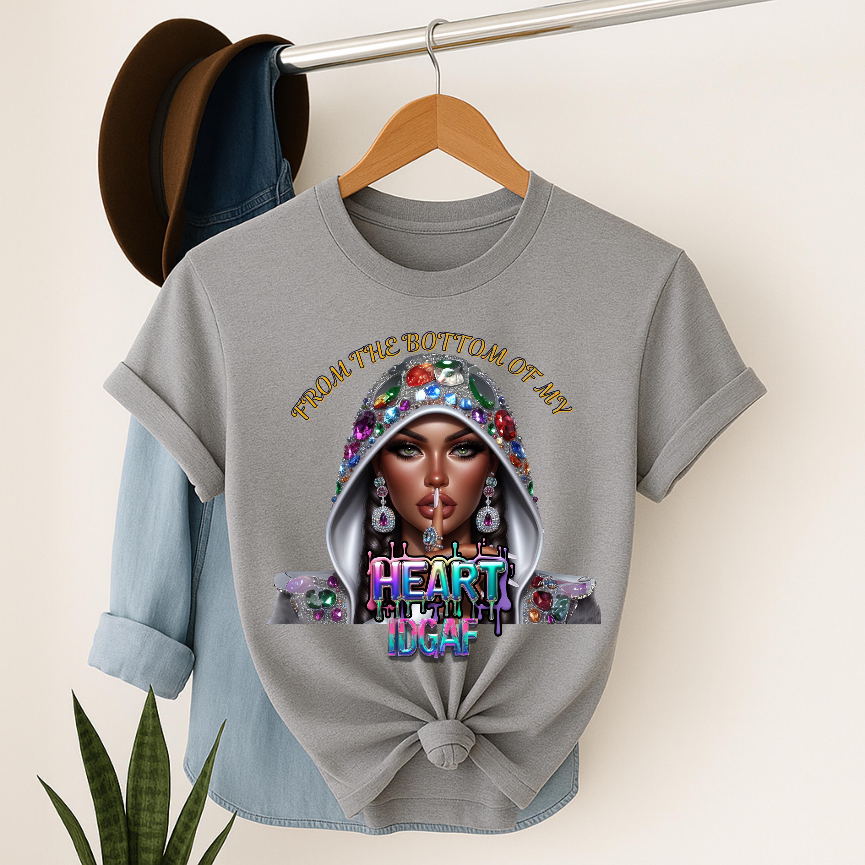 Heartfelt Graphic T-shirt: "from the Bottom of My Heart" Design - Etsy UK