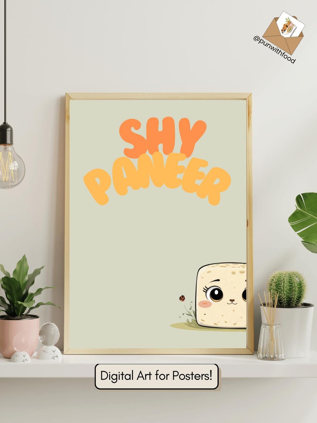 Digital Art Food Poster - Shy (shahi) Paneer! - Etsy