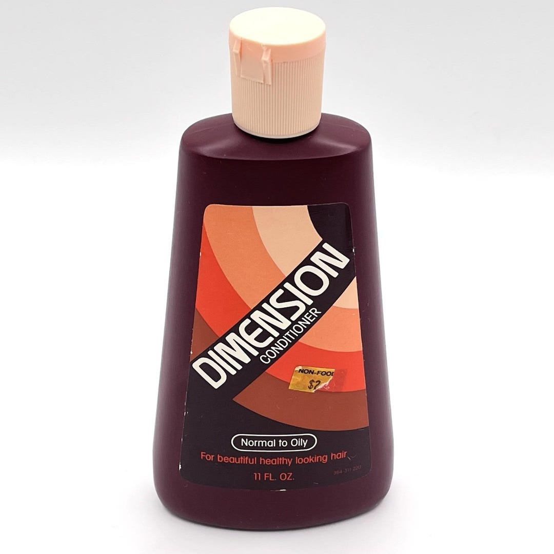 Vintage Dimension Conditioner 7 Oz Retro 80's Graphics Brown Movie PROP ...