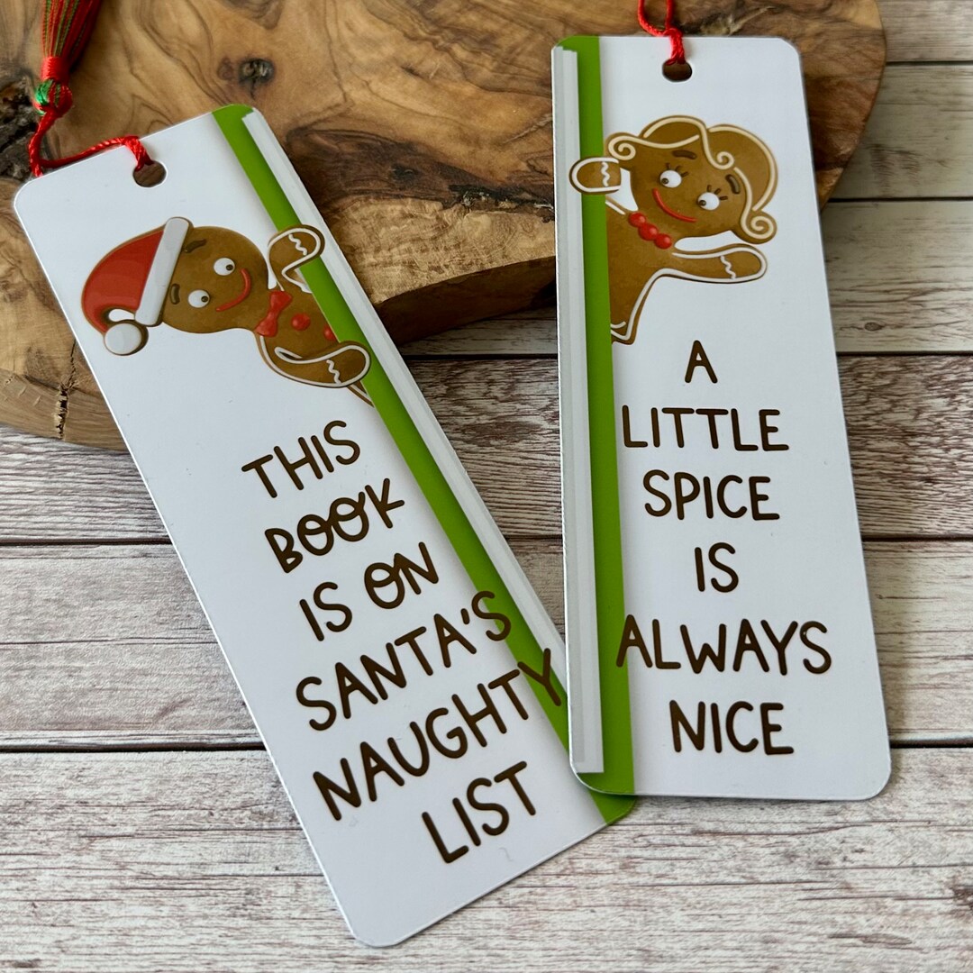 Christmas Bookmarks Naughty or Nice Gifts for Book Lovers - Etsy