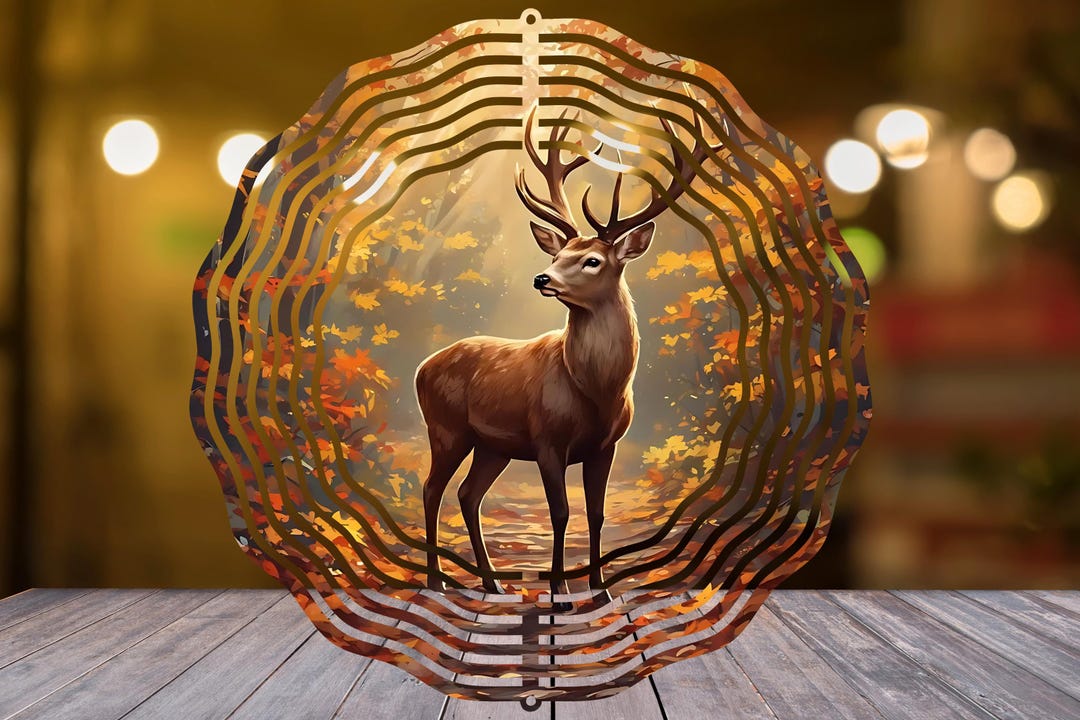 Whitetail Deer Wind Spinner PNG 10 Inch & 8 Inch Wind Spinners Fall ...