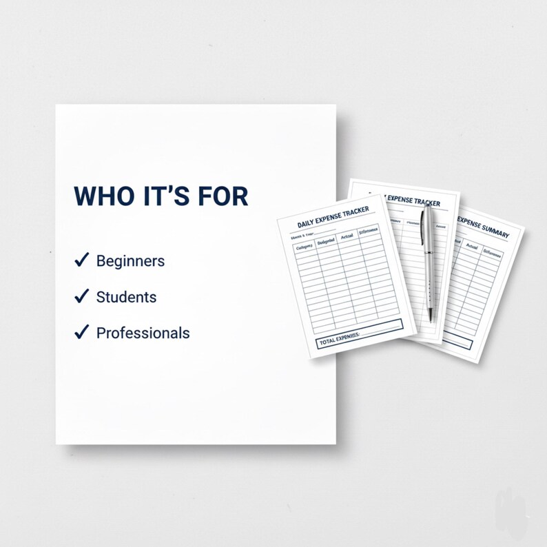 Expense Tracker Printable | Daily and Weekly Expense Log for Beginners ...