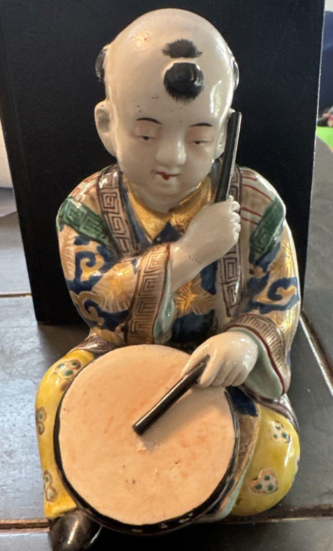 Antique Chinese Pottery Figure Man Playing Drum! Beautiful and Rare! - Etsy