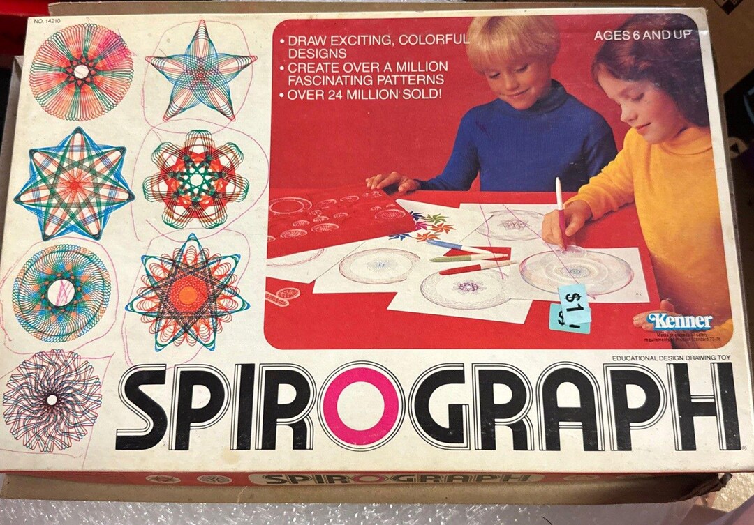 Vintage 1973 Kenner Spirograph- Incomplete/ Damaged Box - Etsy