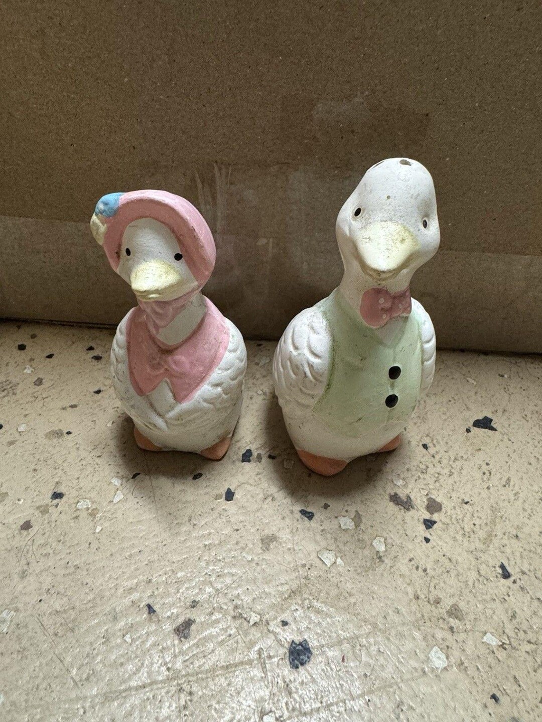 Vintage Ceramic Goose Salt & Pepper Shakers Country Farmhouse Kitchen ...