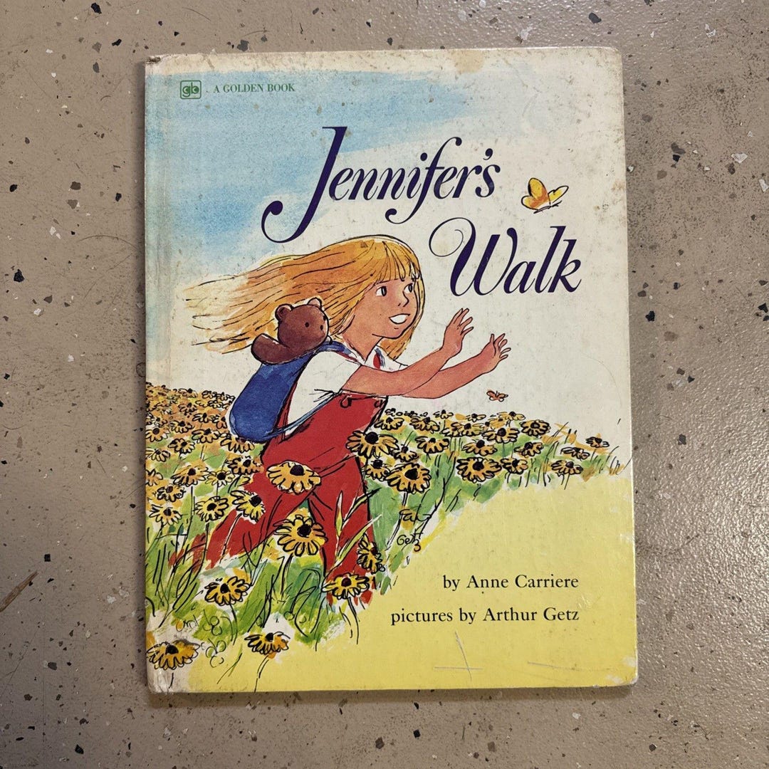 RARE Jennifer's Walk Golden Book HC Arthur Getz Anne Carriere Vintage ...