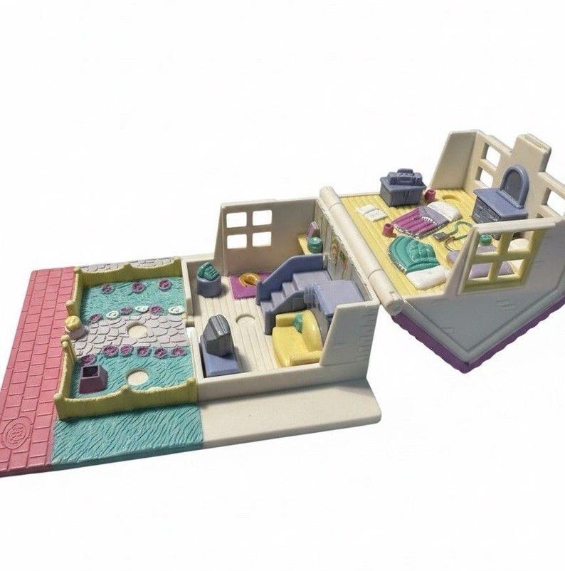 993 Polly Pocket Cozy Cottage Bluebird Toys Vintage Compact No Figures ...