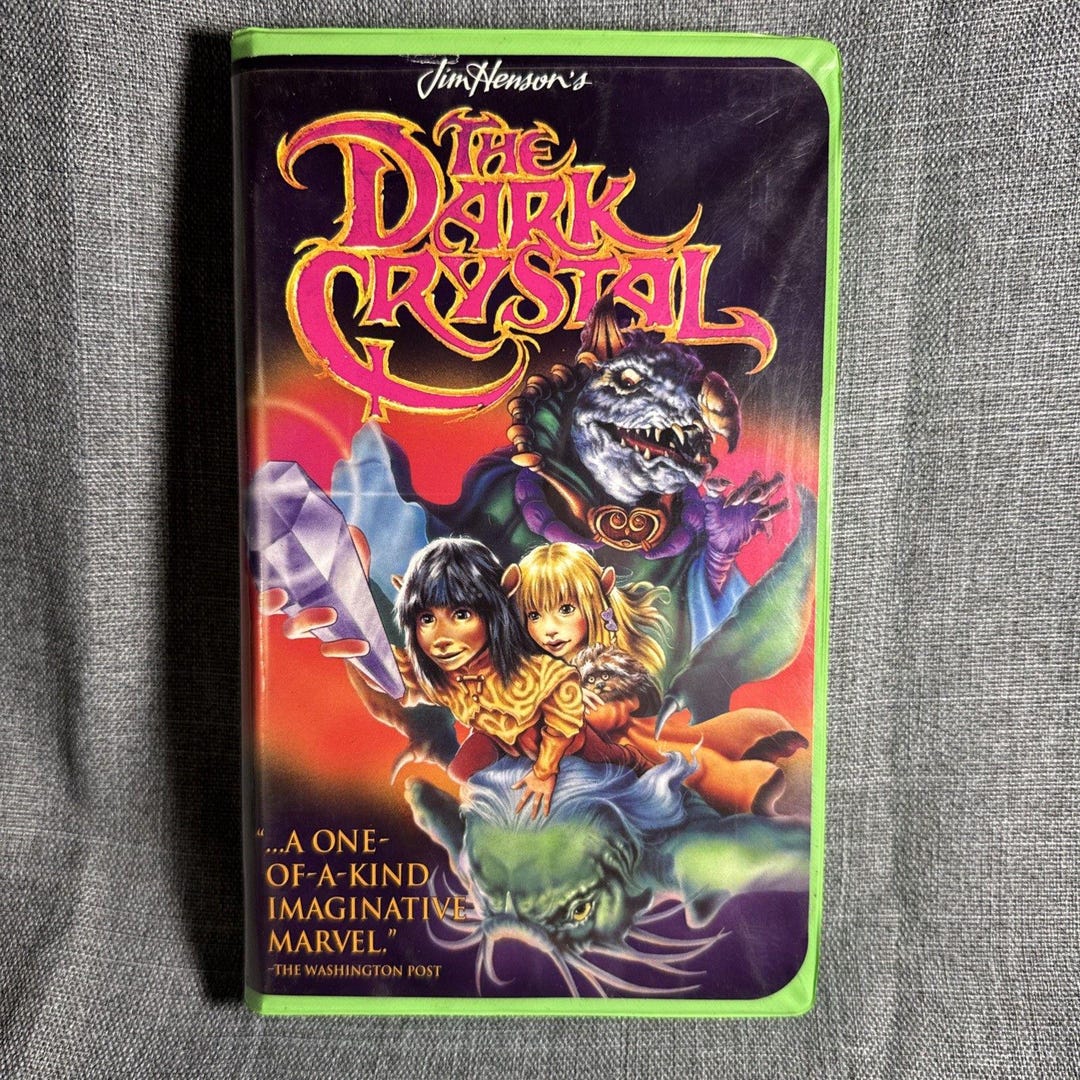 The Dark Crystal VHS Tape 1994 Jim Henson Vintage 90s Adventure Kids ...