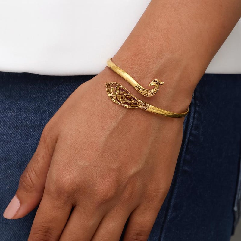 Antique Peacock Bangle - Etsy