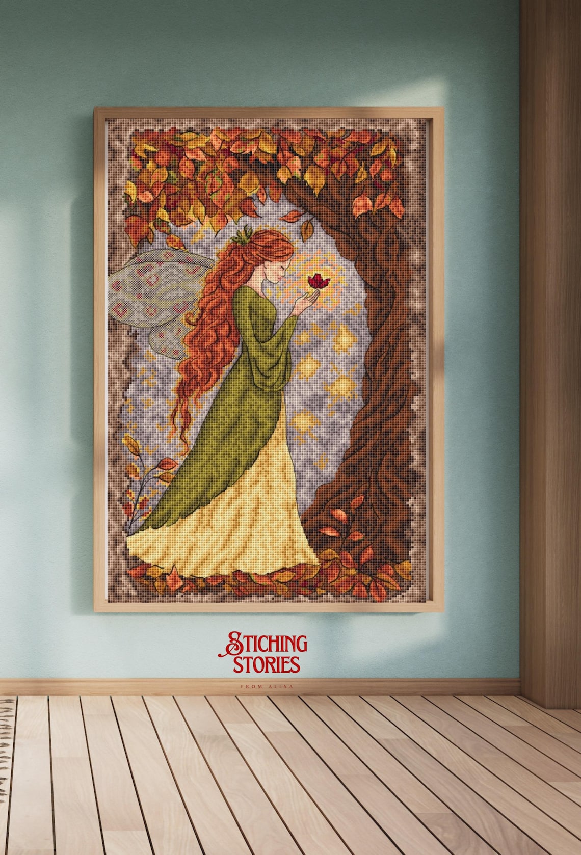 Whimsical Forest Sprite Holding a Blossom - DIY Stitching Design - Etsy