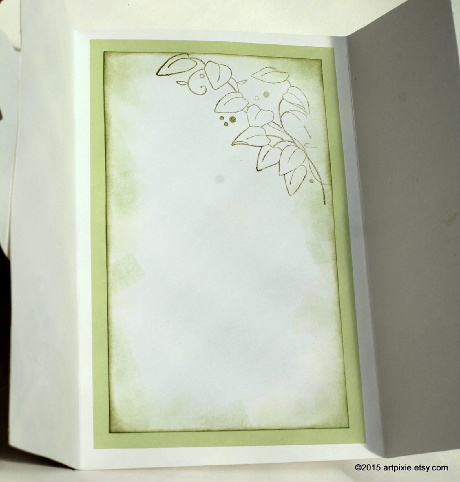 6x9 Multilayer Double Fold Card Garden Fairy and Robin With - Etsy