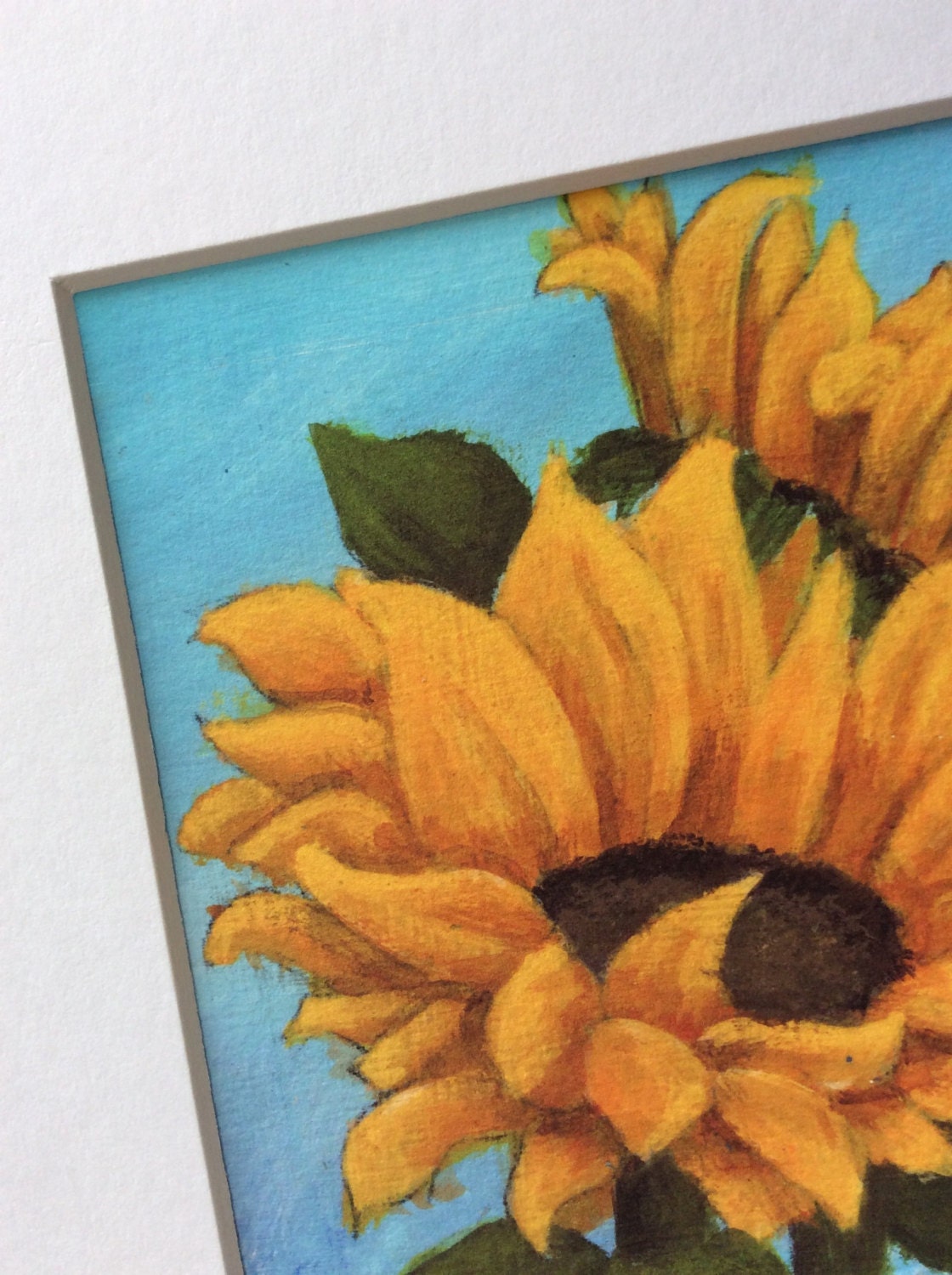 Fine Art Print of Acrylic Painting of a Sunflower 5x7 Matted - Etsy Fine Art Print of Acrylic Painting of a Sunflower 5x7 Matted - Etsy