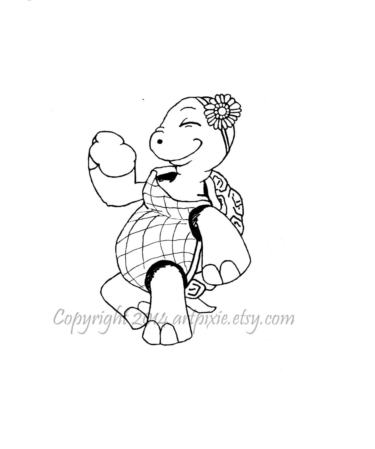 Grateful Dead Dancing Turtles Sketch Coloring Page