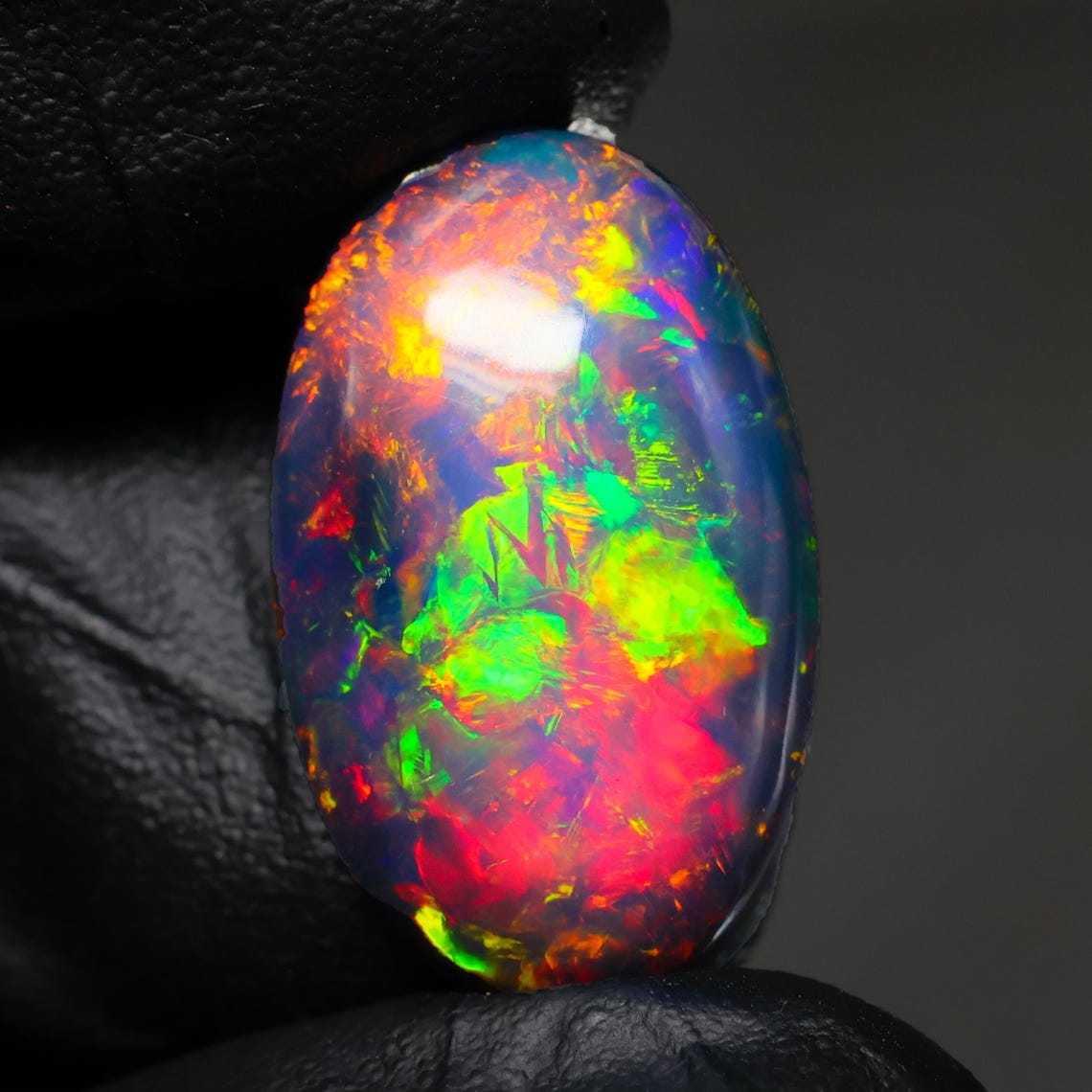 Buy Black Smoked Ethiopian Opal Cabochon 7.70 Carat, Loose Opal ...