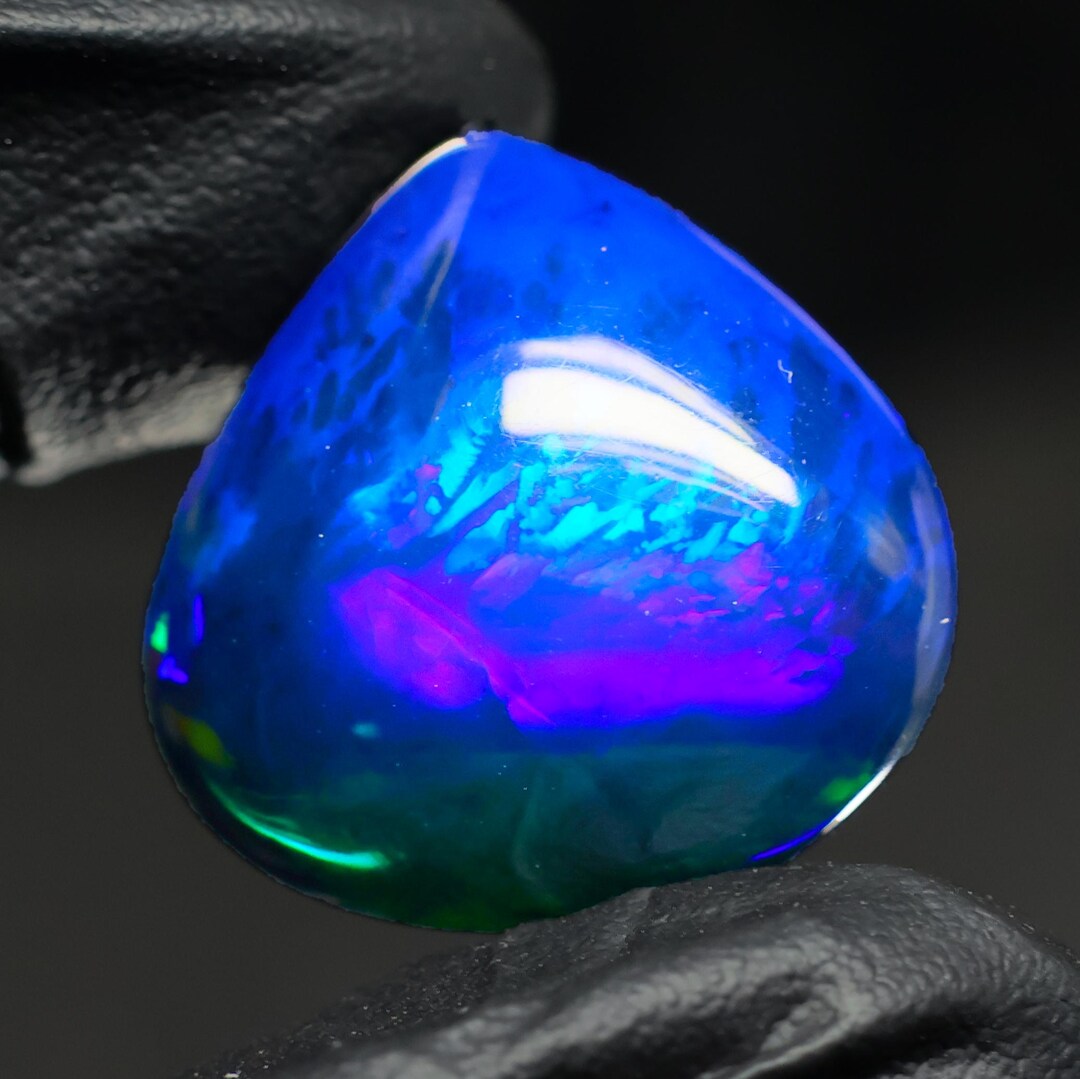 Buy Smoked Ethiopian Opal Cabochon 8.05 Carat, Black Opal Cab, Loose ...