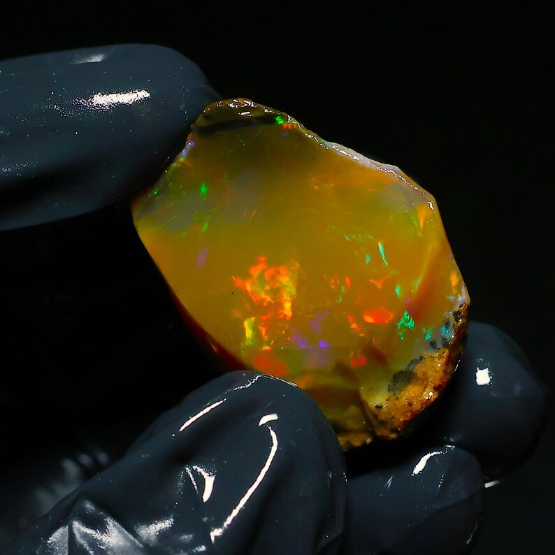 Natural Ethiopian Big Spiceman Opal Rough 38.90 Ct Fire Opal Raw Stone ...