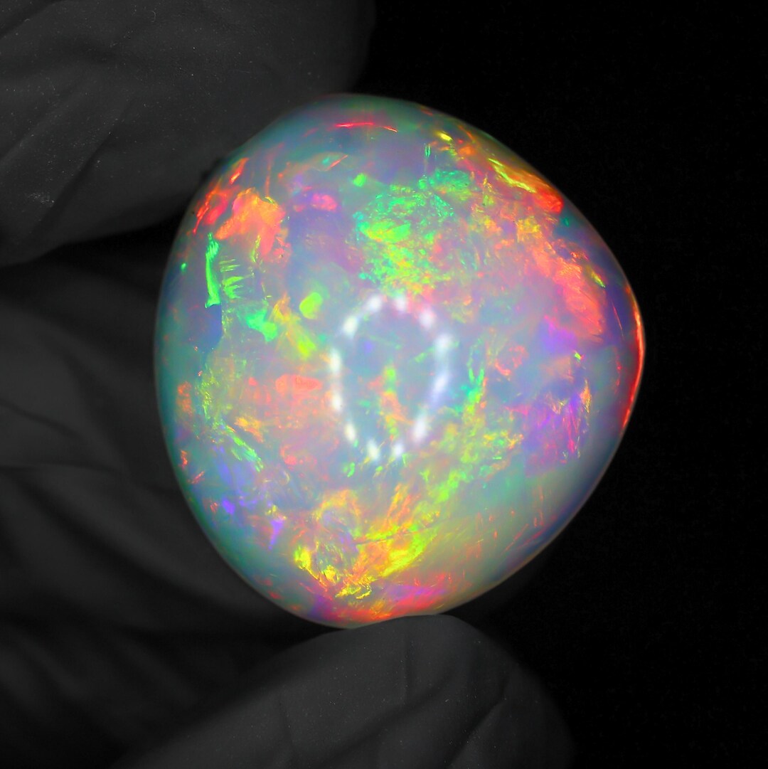 Buy Natural Ethiopian Opal Cabochon 40.65 Ct Large Fire Opal Gemstone ...