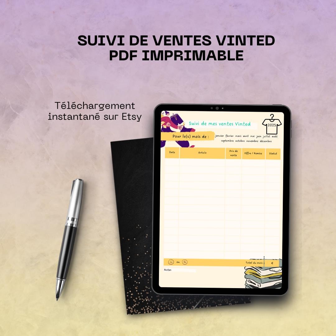 Vinted Sales Tracker PDF | Printable Sales Tracker | Monthly Profit ...