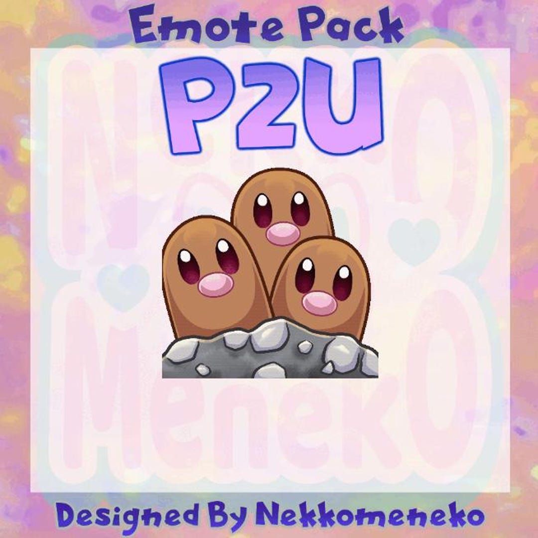 ANIMATED Dugtrio JAMMIN Twitch Emote! P2U |streamer Emote | Emote ...