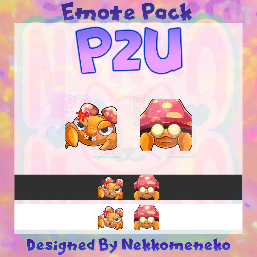TWITCH EMOTE PACK! P2U Paras, Parasect |streamer Emote | Emote, Anime ...
