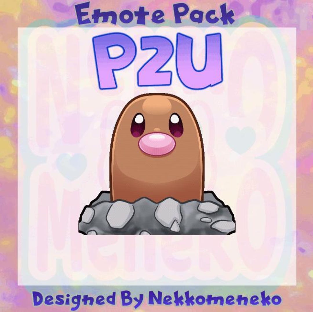 ANIMATED Diglett PEEK Twitch Emote! P2U |streamer Emote | Emote, Anime ...