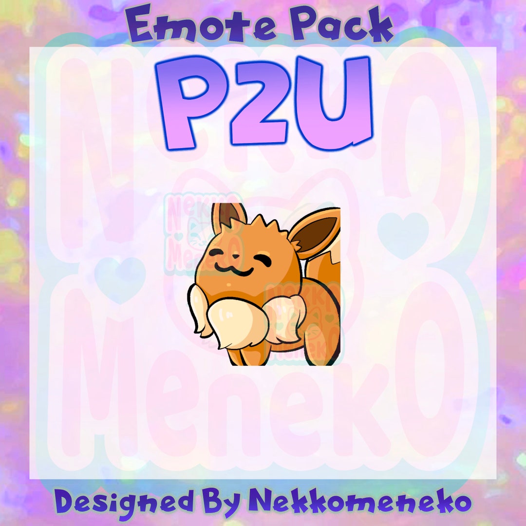 P2U Nodding Eevee Emote |streamer Emote | Emote, Anime Emoji | Twitch ...