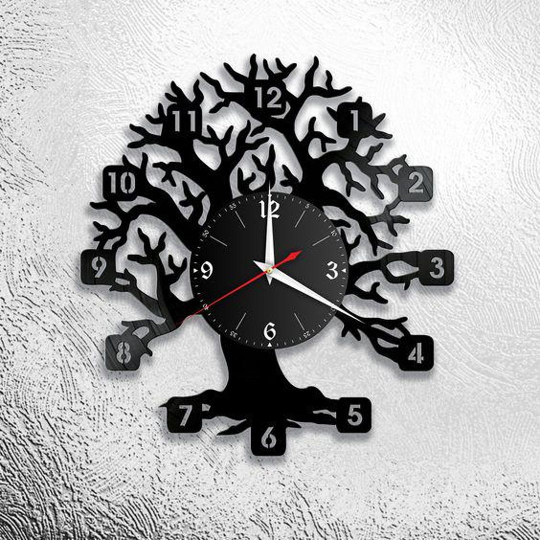 Laser Cut Clock Design File | Modern Wall Clock CDR| Digital Download ...