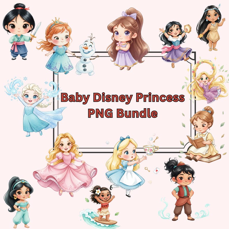 30+ Disney Baby Princess PNG Designs | Cute Baby Princess Clipart ...