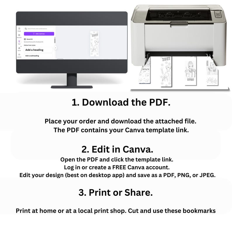 16 Editable K-pop Demon Hunters Coloring Bookmarks | Canva Template ...