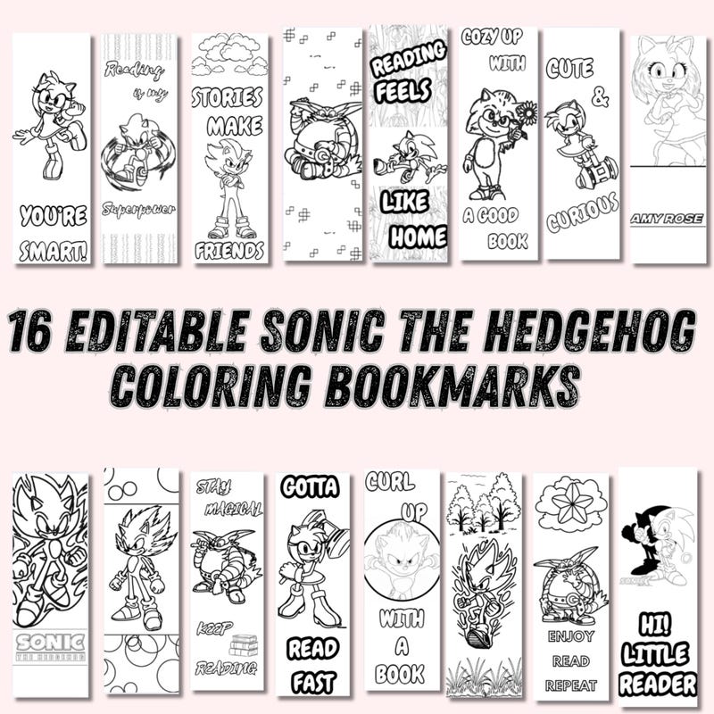 Sonic Bookmarks - Etsy