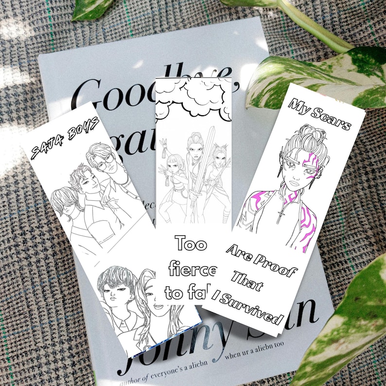 16 Editable K-pop Demon Hunters Coloring Bookmarks | Canva Template ...