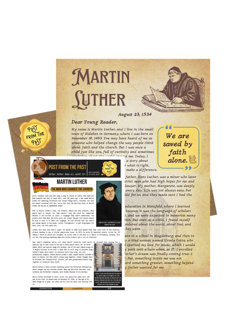 Martin Luther Printable Biography for Kids | Reformation Day History ...