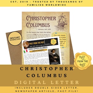 Christopher Columbus Printable Biography for Kids | Explorer History ...