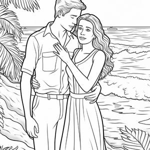 Romantic Couples Coloring Book – 100 Pages Tender Moments, Mindful ...