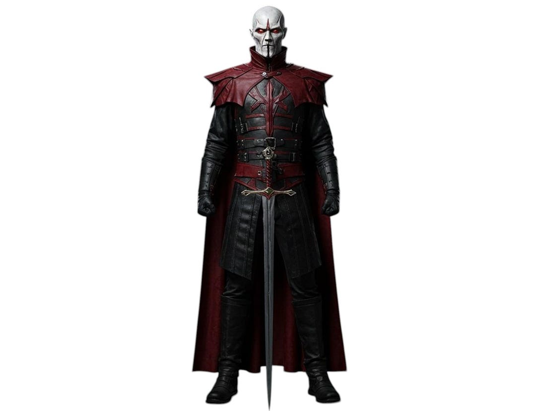 Dark Lord Leather Armor Costume | Gothic Vampire Knight Outfit ...