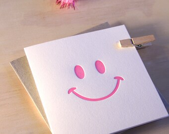 Smiley face card | Etsy