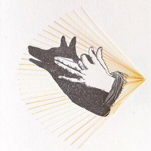 Dingo Pet Lover Letterpress Hand Shadow Puppet Print - Etsy