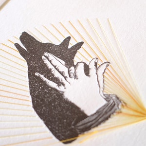 Dingo Pet Lover Letterpress Hand Shadow Puppet Print - Etsy
